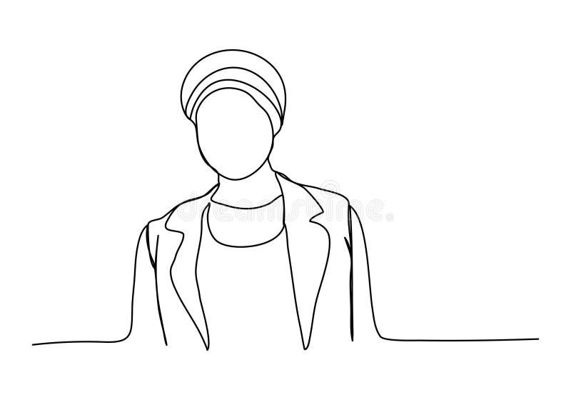 Woman. One Line Drawing Vector Illustration Stock Vector - Illustration ...