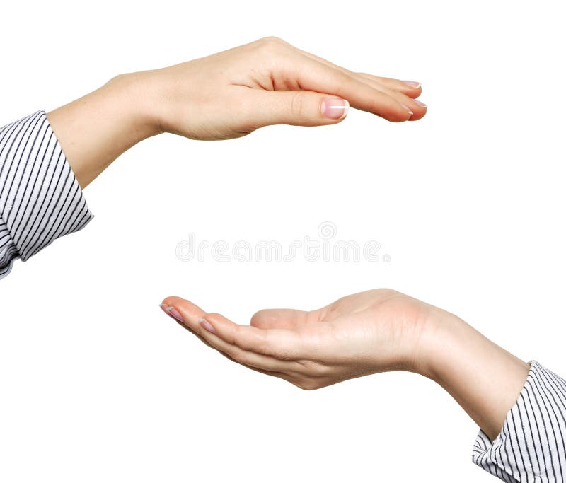 Smiling Man with Arms Outstretched and Hands Open Stock Photo - Image ...