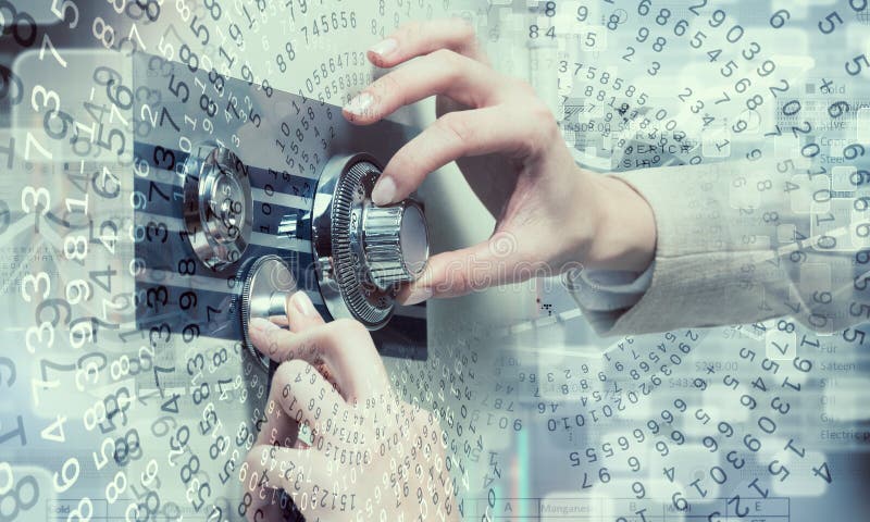 Woman open safe stock image. Image of innovation, close - 73074165