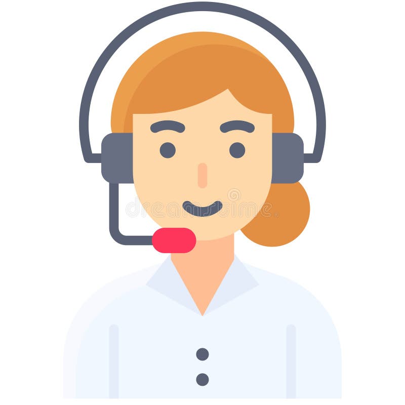 Man Operator, Telecommuting or Remote Work Icon Stock Vector ...