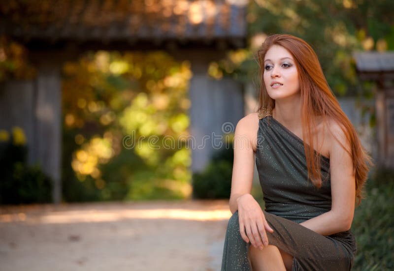 Woman Outside in Overalls stock image. Image of person - 53965331
