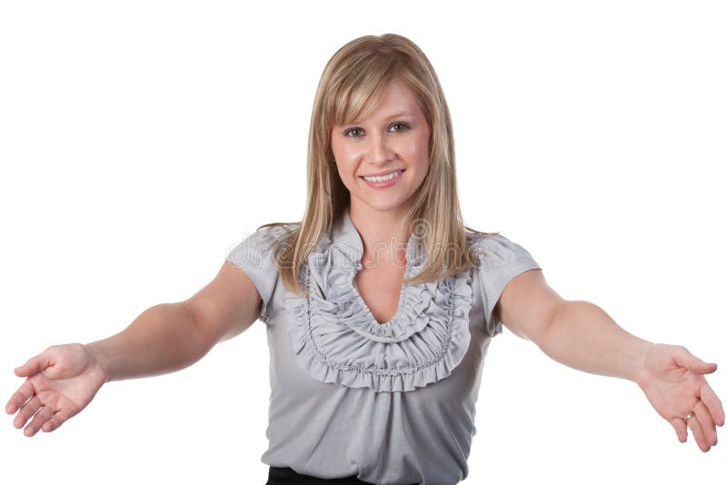 Woman With Outstretched Arms Stock Image - Image: 15416411