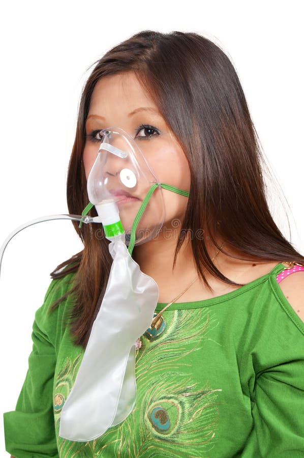 Woman with Oxygen Mask stock photo. Image of disorder - 17188894