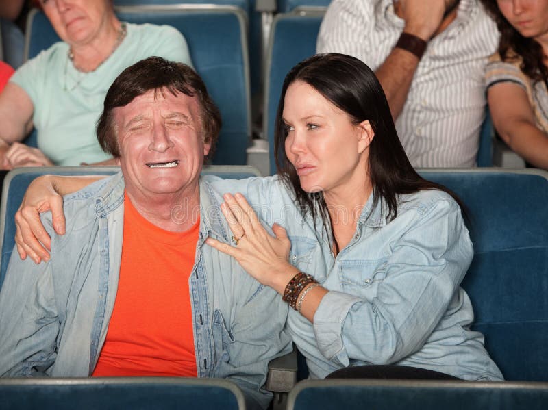 Woman Pacifies Weeping Man stock image. Image of caucasian - 23221391