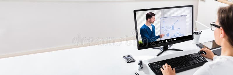 Woman Participating in Online Coaching Session Stock Photo - Image of ...
