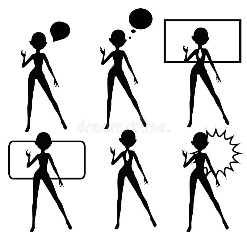 Woman People Posture Body stock illustration. Illustration of graphic ...