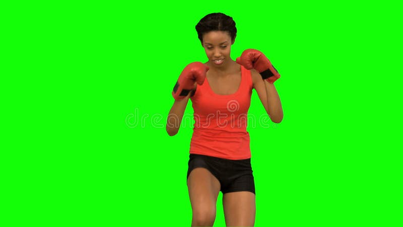 Woman Performing High Kick on Green Screen Stock Footage - Video of ...