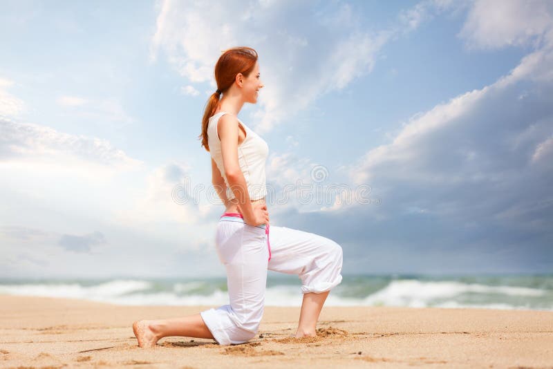 Woman performing a kick stock photo. Image of energy - 31331648