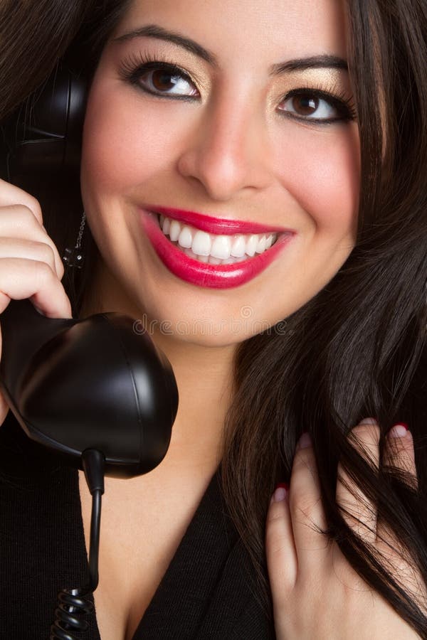 Woman on Phone stock image. Image of happiness, cheerful - 13010899