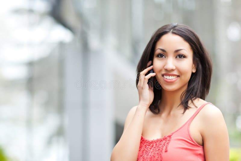 Woman on the phone stock image. Image of phone, girl - 14835917