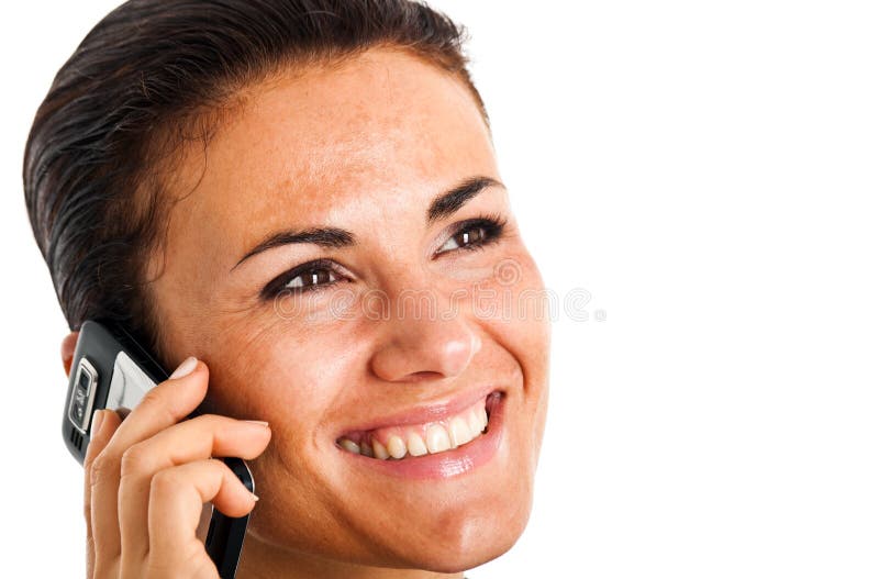 Woman on the phone stock image. Image of telephone, cellphone - 21333149