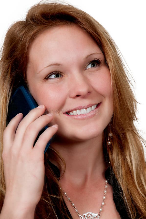 Woman on the Phone stock image. Image of face, cell, communication ...