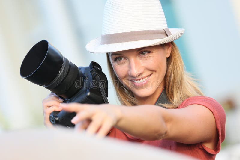 Woman photographer stock photo. Image of training, photographer - 22491202