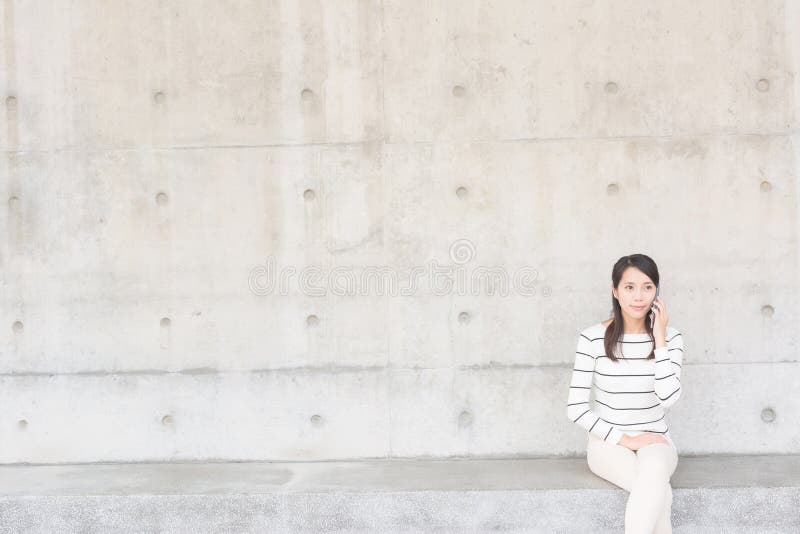 Woman pick up a call stock photo. Image of attractive - 71814150