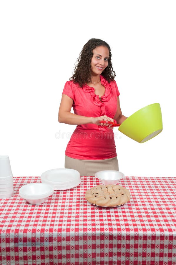 Woman Picnic stock photo. Image of food, lunch, happy - 43186052