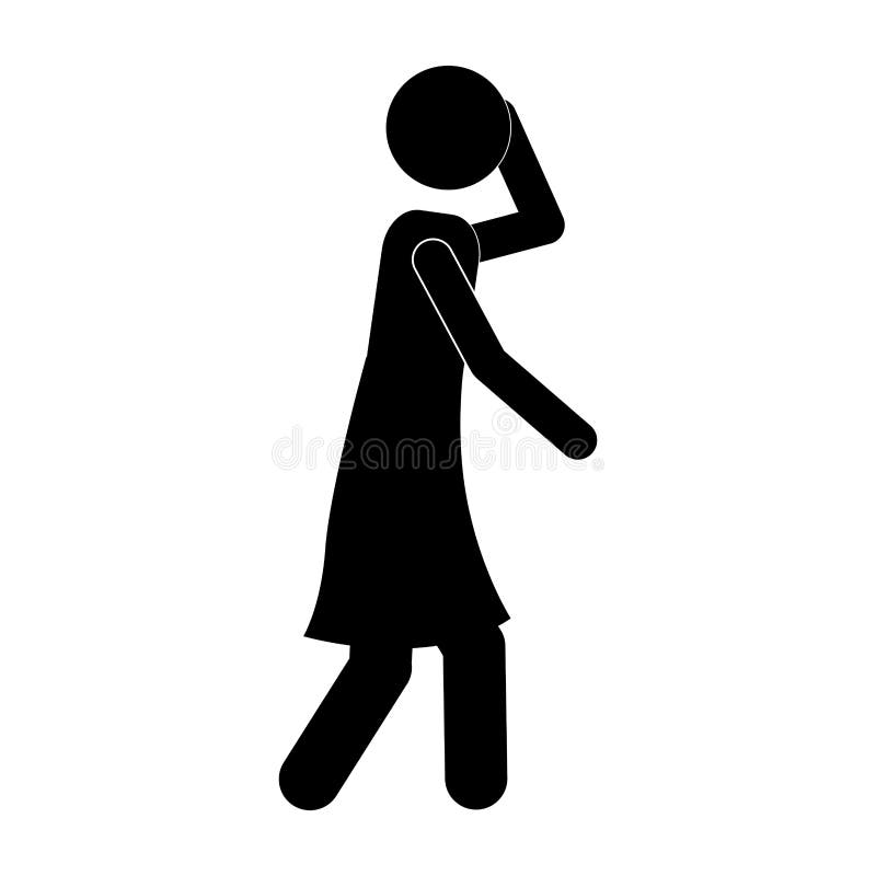 Woman pictogram icon image stock vector. Illustration of model - 80289889