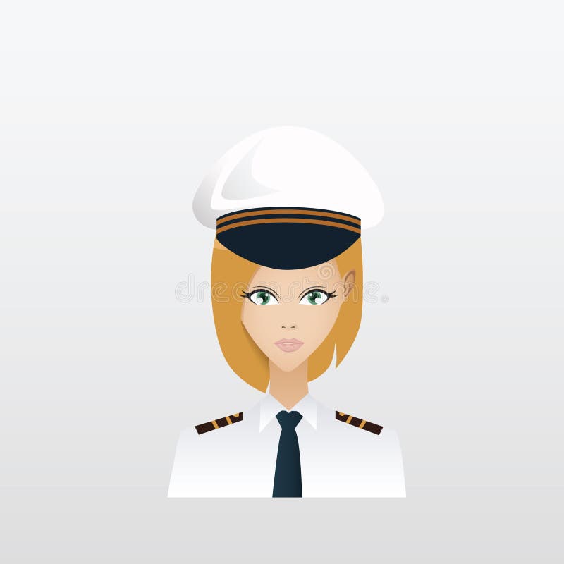 Woman Pilot. Vector Illustration Decorative Design Stock Vector ...