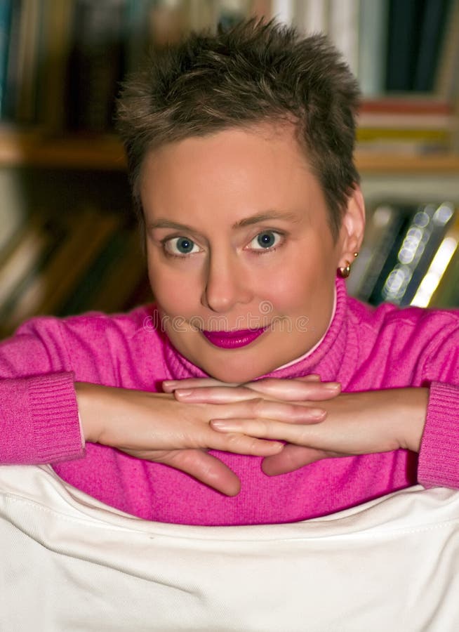 Woman in Pink stock image. Image of faultless, blonde - 7722145