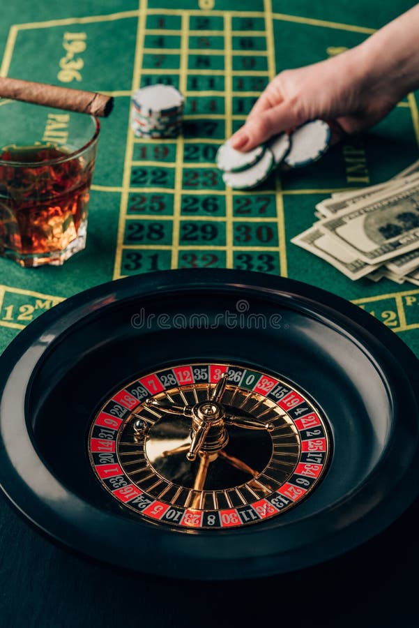 Woman Placing a Bet on Table Stock Image - Image of luck, money: 120914467