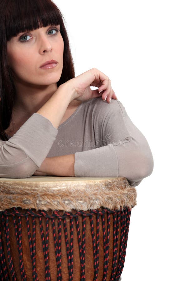 Woman playing bongo stock photo. Image of musical, player - 29386648