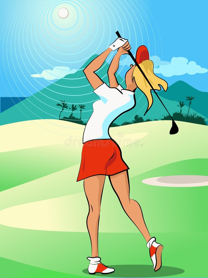Female Golfers Clipart