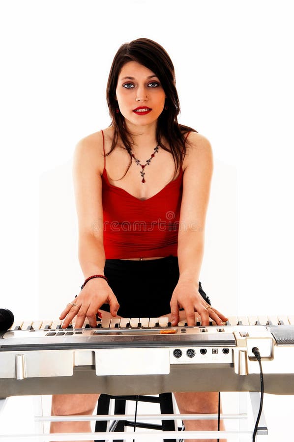 Playing keyboards stock photo. Image of beauty, beautiful - 1611076