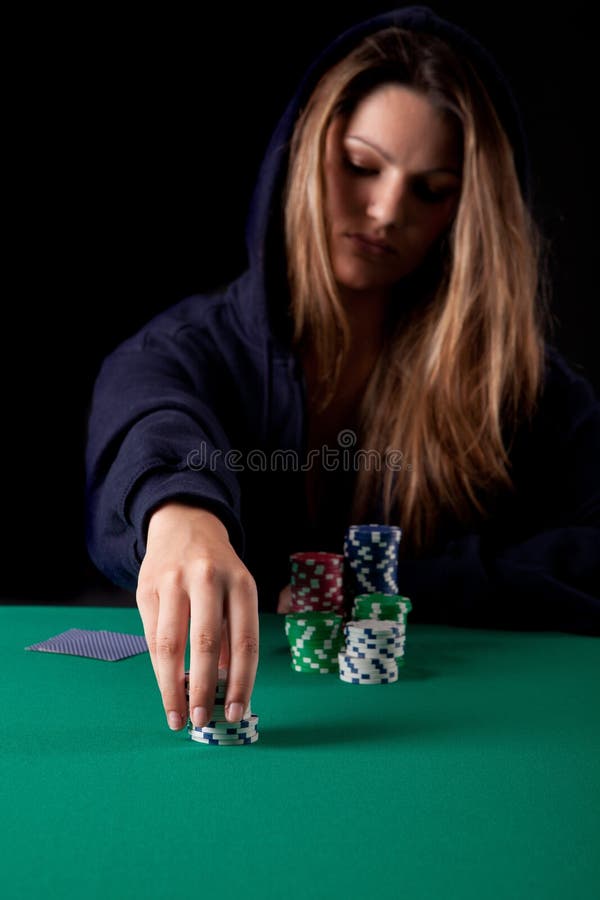 Woman playing poker stock photo. Image of gamble, modern - 26282940