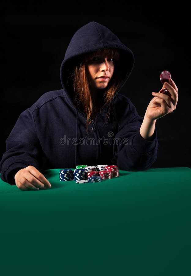 Woman playing poker stock image. Image of model, gorgeous - 26284401