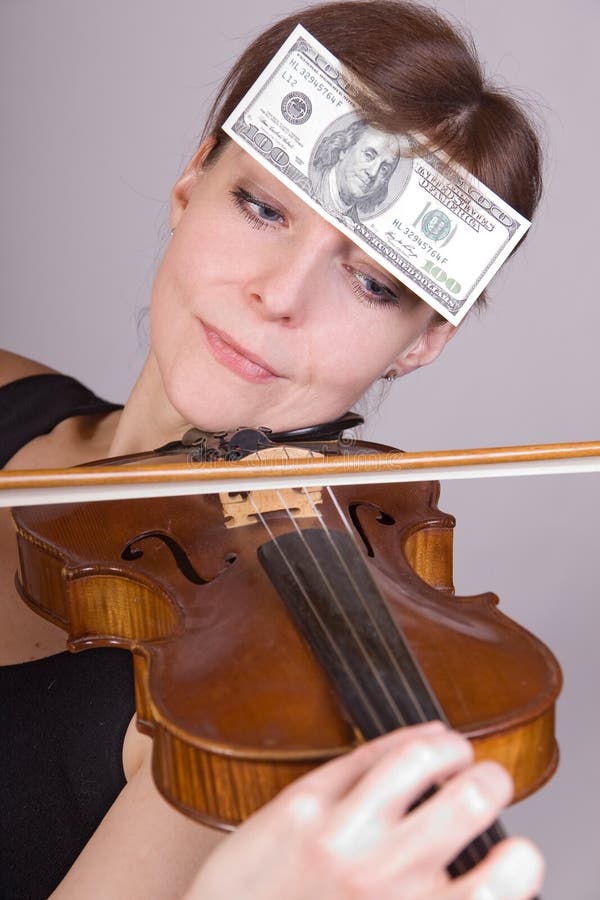 Woman plays the viola stock photo. Image of money, caucasian - 20556094