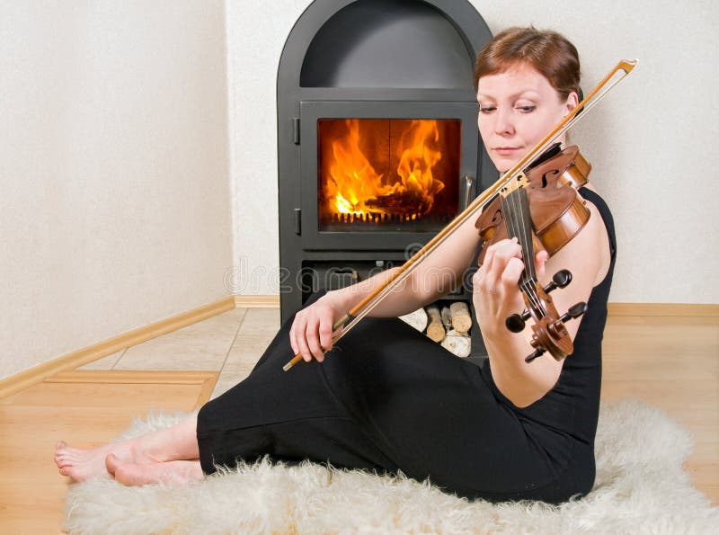Woman plays the viola stock photo. Image of person, people - 22411134