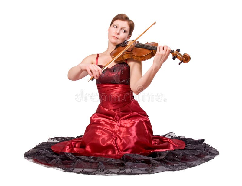 Woman plays the viola stock photo. Image of dresses, instrument - 30332462