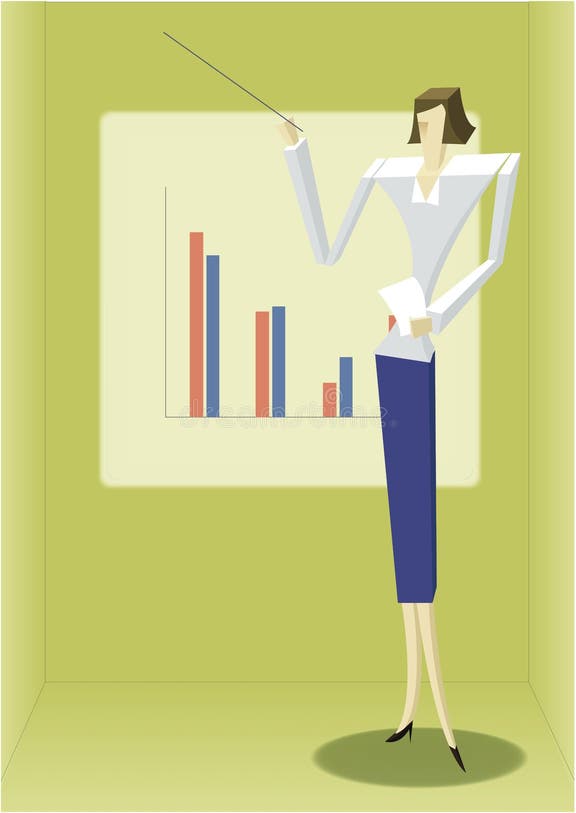 Cartoon Woman Present Graph Stock Illustrations – 268 Cartoon Woman ...