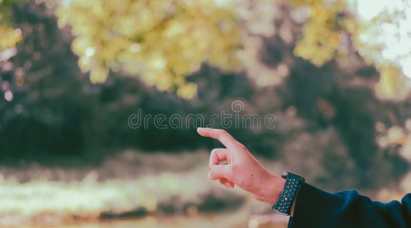 Woman Pointing Finger Suitable for Making Infographics Stock Photo ...