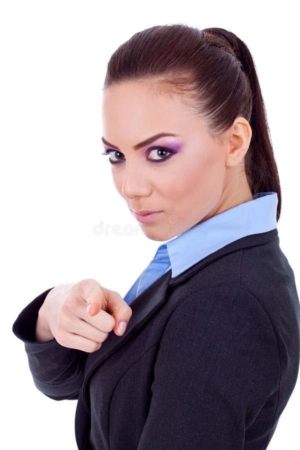 Woman Pointing Her Finger To the Camera Stock Image - Image of ...