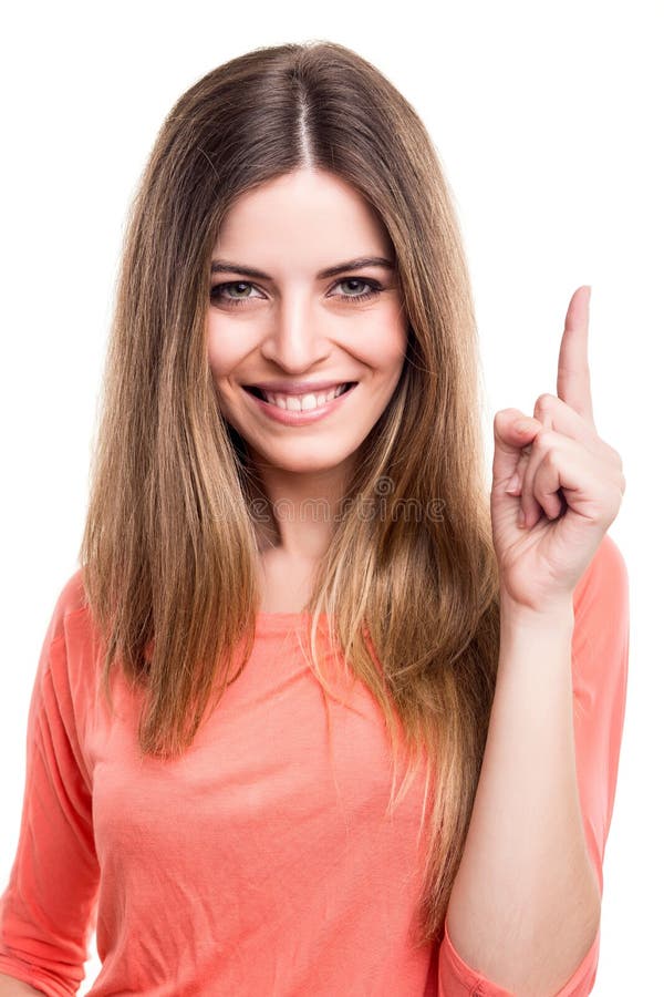 Woman pointing up stock photo. Image of direction, gesture - 42727654