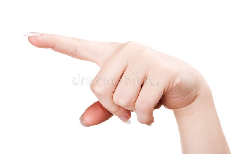 Rude Hand Gesture Isolated on White Stock Photo - Image of finger ...