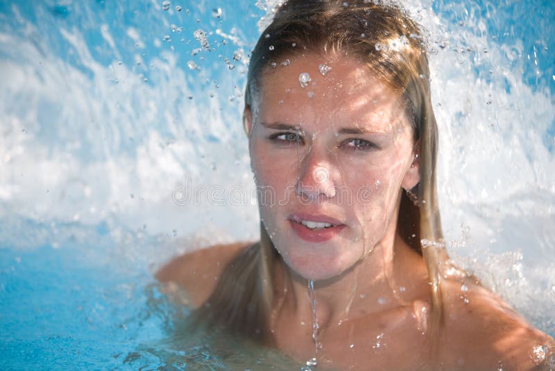 Swimming girl stock photo. Image of pretty, blue, sport - 3046614