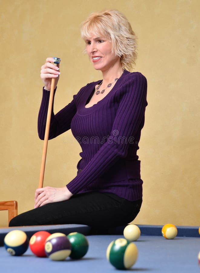 Woman Pool Player stock photo. Image of lifestyle, adult - 22204416