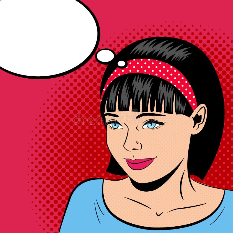 Woman In The Pop Art Comics Style Stock Vector Illustration Of