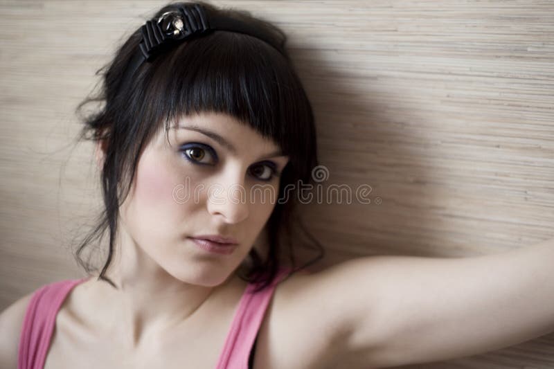 Woman portrait stock image. Image of contemplative, style - 12829353