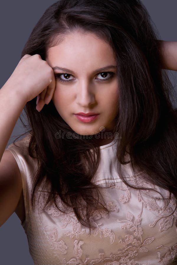 Young pretty girl happy stock image. Image of blowing - 22512659