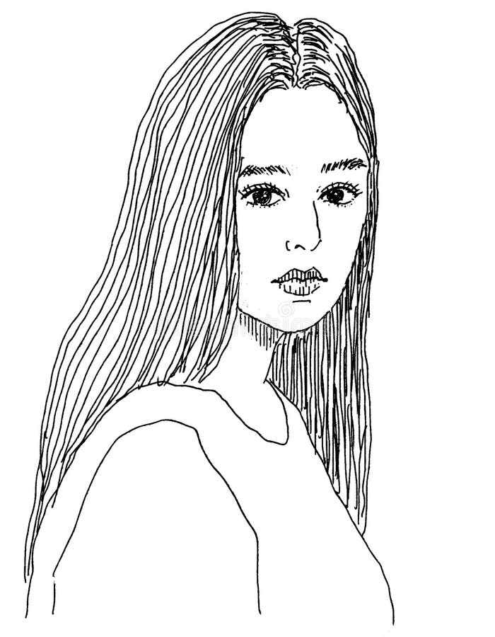 Woman stock illustration. Illustration of cartoon, face - 351069500