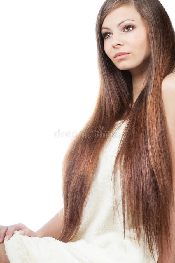 Beautiful Woman with Long Hair Stock Image - Image of human, flowing ...