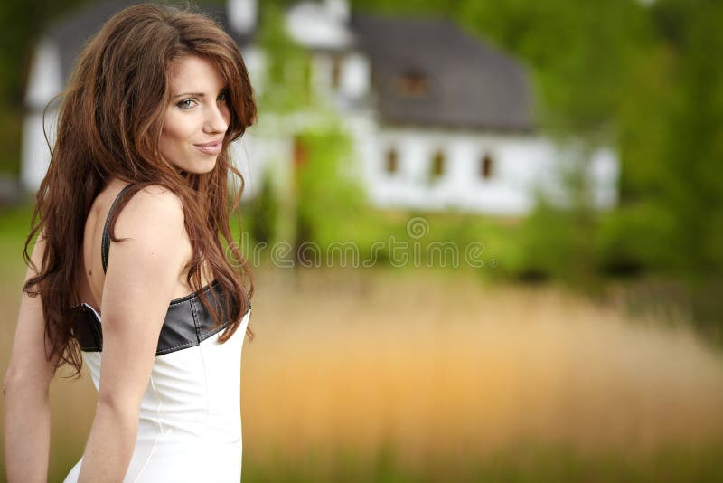 Woman portrait outdoors stock photo. Image of clean, brown - 23444702