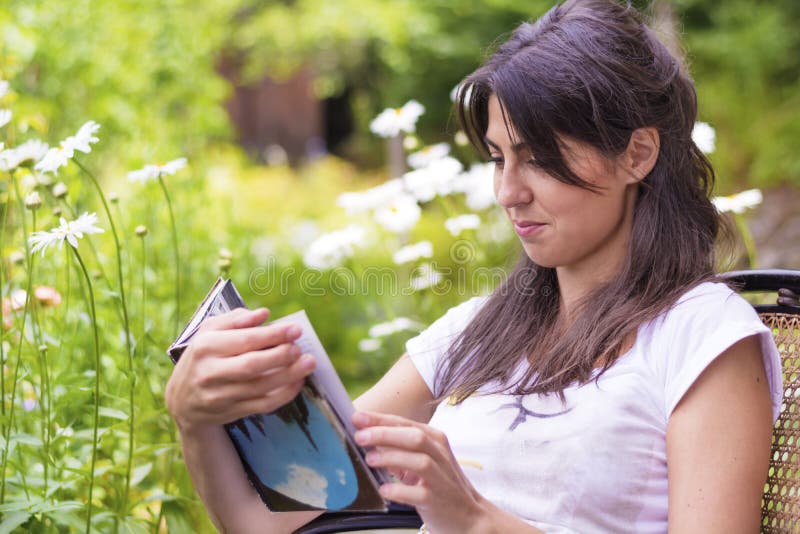 Woman Portrait Reading a Book Stock Photo - Image of graduating ...