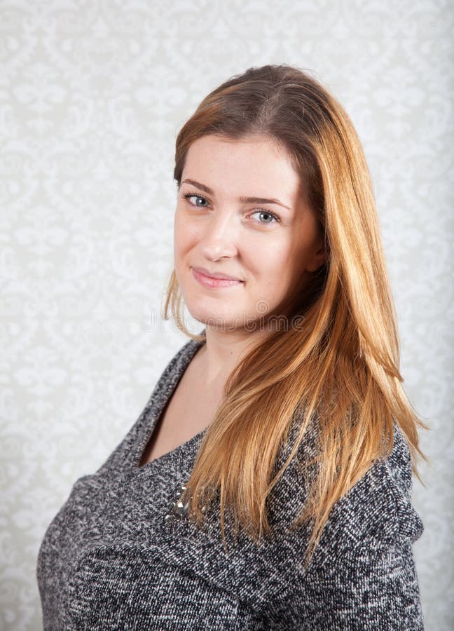 Woman portrait studio stock photo. Image of lovely, friendly - 64571388