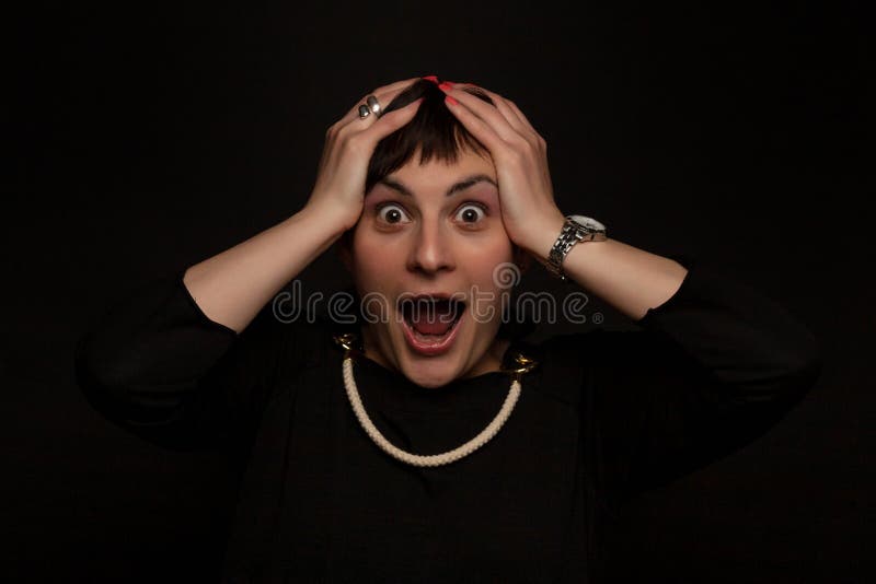 Woman portrait stock image. Image of scared, beautiful - 40805103