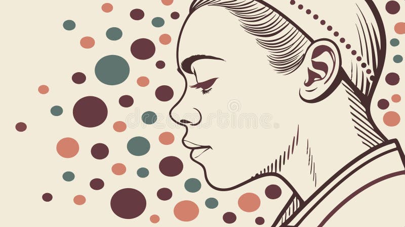 Woman Portrait Thinking Vector, Introspective and Thoughtful Design ...