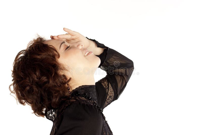 Woman Portrait on White Background Stock Photo - Image of healthy ...