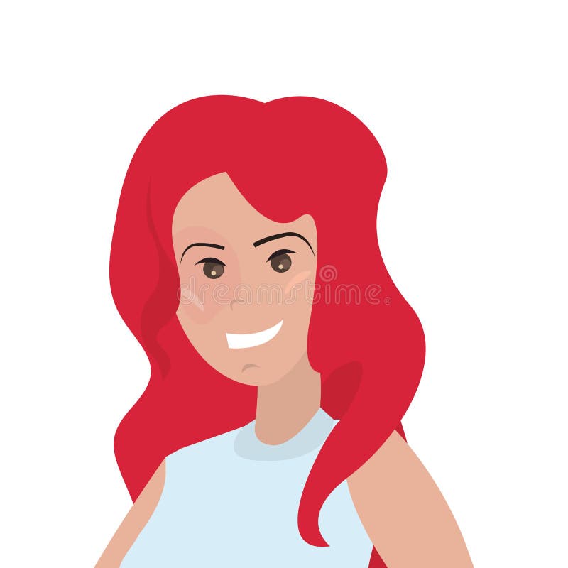 Woman Portrait On White Background Stock Vector Illustration Of Adult